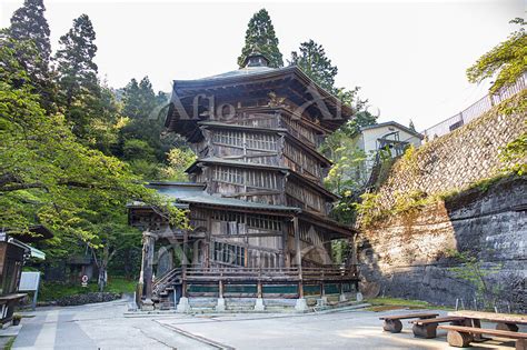 飯盛山 さざえ堂 福島県 会津若松市 201629398 の写真素材 アフロ