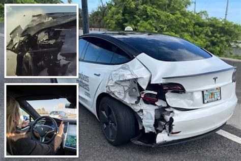 Incredible Moment Tesla Autopilot Saves Womans Life After A 70mph Car