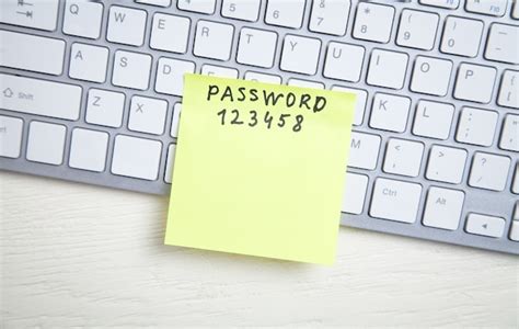 Premium Photo Password Message Written On Sticky Note In Computer