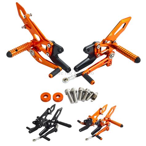 NICECNC Aluminum CNC Motorcycle Footrest Adjustable Rearset Foot Pegs For KTM Super Duke R