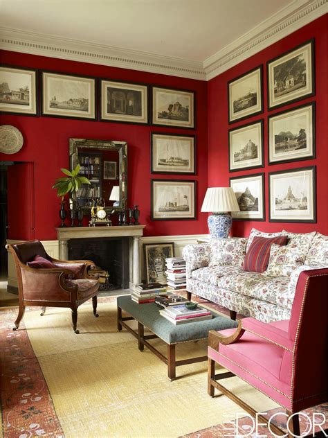 Red Accent Wall Living Room Ideas Living Room Home Decorating Ideas