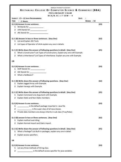 Cs 22 Java Prelims Paper 2025 Pdf Class Computer Programming Method Computer Programming