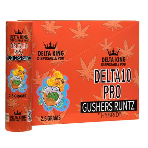 Pro Delta 10 Vape Disposable 25gr 2500mg Gushers Runtz Hybrid
