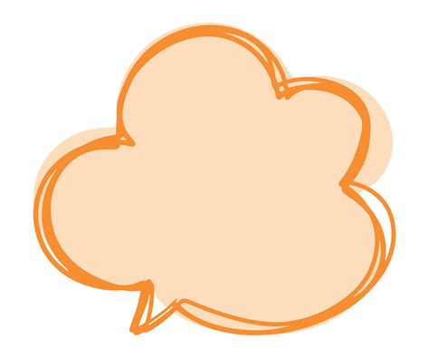 Cloud Shape Speech Bubble For Text Box Cartoon Doodle Vector