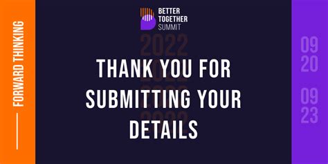 Payment Thank You Better Together Summit Payment