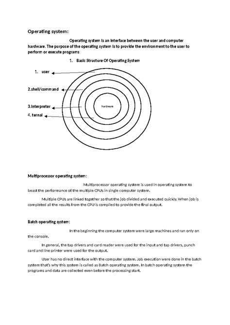 operating system notes operating system operating system is an