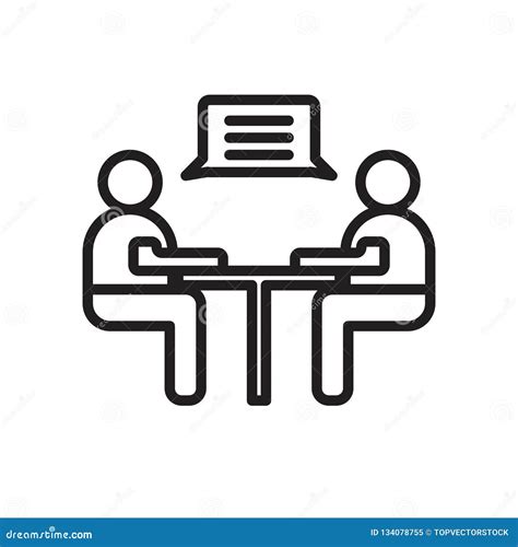 Interview Icon Vector Isolated On White Background Interview Sign