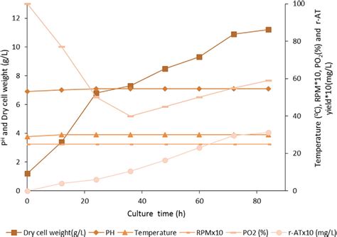 Fed Batch Fermentation Process Variables Of Rhat From Saccharomyces