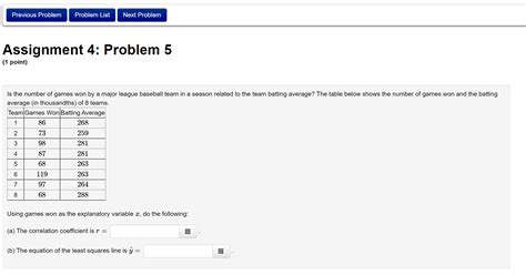 Solved Previous Problem Problem List Next Problem Assignment
