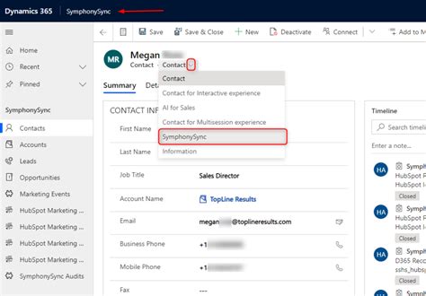 How To Connect Hubspot And Dynamics 365 Data Symphonysync™