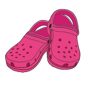 Crocs Neon Magenta Hot Pink Shoe Clog Sticker For Sale By Tlaprise