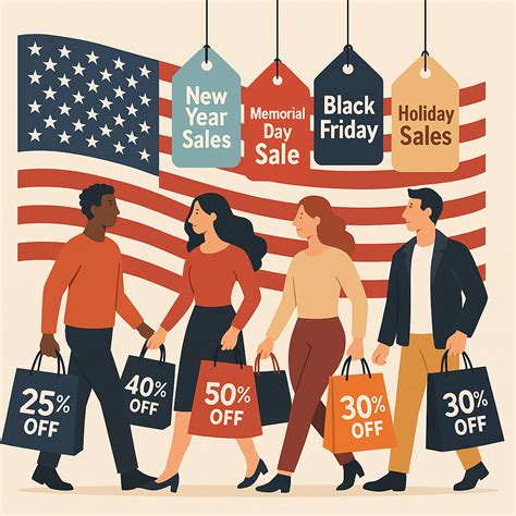 놓치면 아쉬운 미국 연중 세일 캘린더메모리얼 데이부터 블랙 프라이데이까지 똑똑한 쇼핑을 위한 할인 시즌 가이드여름