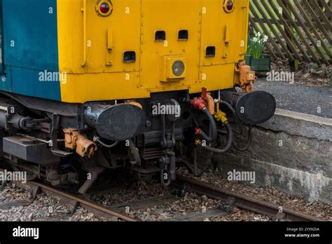 Closeup Of The Bufferbeam Pipework On A Preserved Class 31 Diesel
