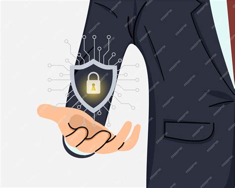 premium vector cyber security and network data protection businessman