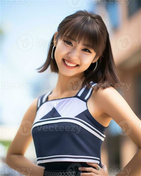 Beautiful Cheerleader With Attractive Smile Ai Generative 31546738