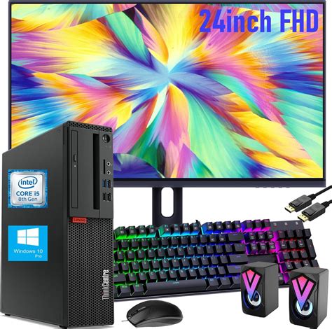 Amazon Com Lenovo ThinkCentre M720s SFF Desktop Computer With 24 FHD Monitor Pc Bundle Set