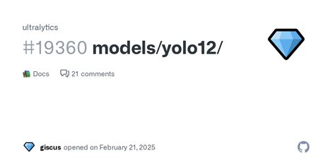 Models Yolo12 · Ultralytics · Discussion 19360 · Github