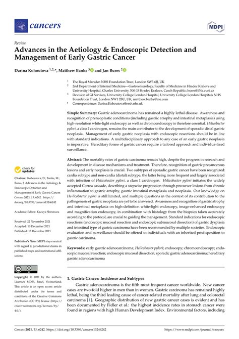 Pdf Advances In The Aetiology And Endoscopic Detection And Management