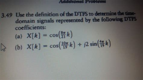 Solved Use The Definition Of The DTFS To Determine The Chegg