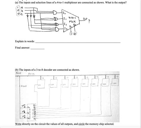 Get Answer A The Inputs And Selection Lines Of A 4 To 1 Multiplexer Are Connected As Shown