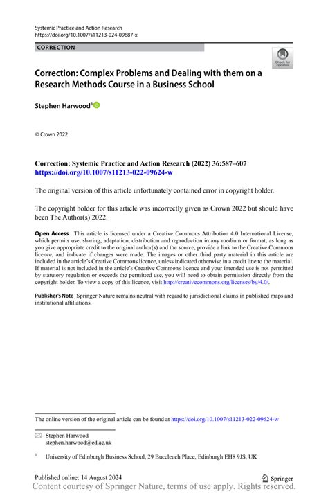 Pdf Correction Complex Problems And Dealing With Them On A Research