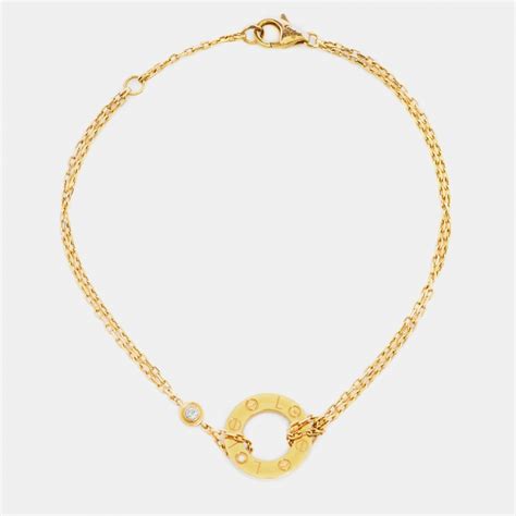 Cartier Love Diamond 18k Yellow Gold Bracelet Cartier The Luxury Closet