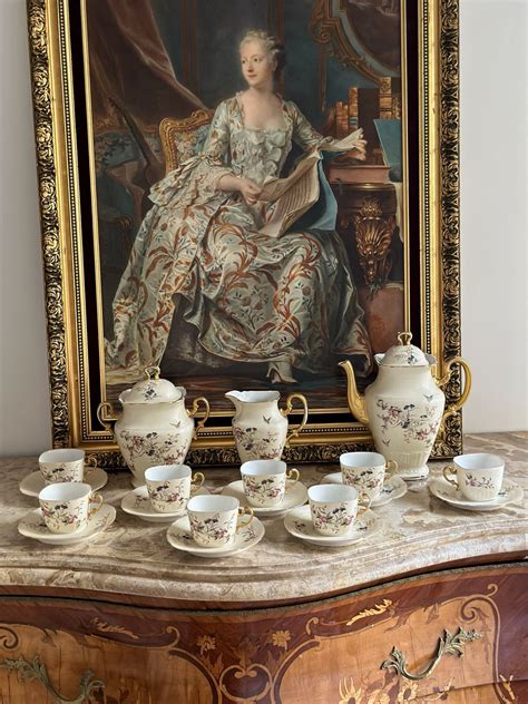 Винтаж Limoges Франция Xix век Фарфоровый сервиз на 8 персон купить в интернет магазине