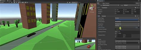 how to set unity camera to scene view or field of view