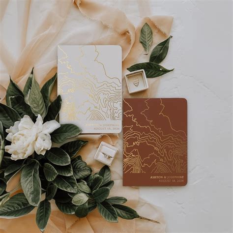 Custom Map Wedding Vow Books Elopement Vow Books Set Of 2 Vow Books