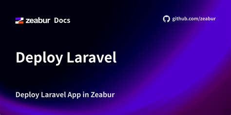 Deploy Laravel Zeabur