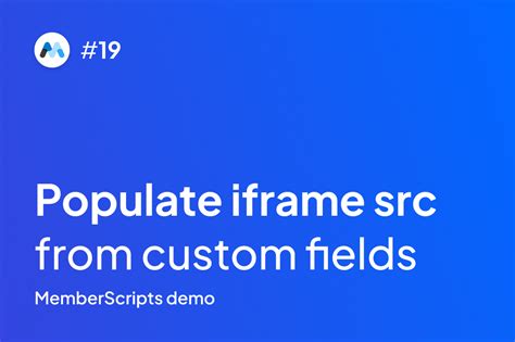Webflow Showcased Add From Custom Field To IFrame SRC
