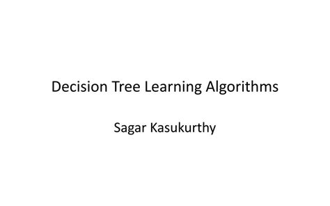 Ppt Decision Tree Learning Algorithms Powerpoint Presentation Free