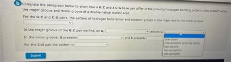 solved complete the paragraph below to show how a g c and a