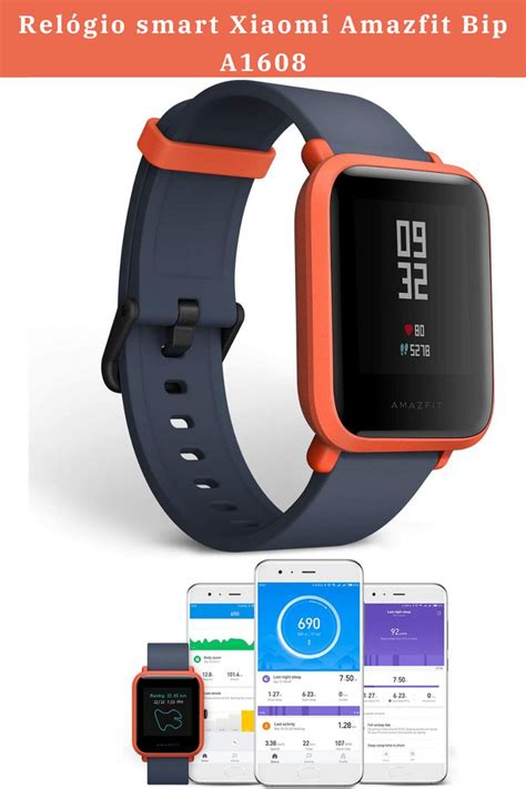 Relógio smart Xiaomi Amazfit Bip A1608 - Versão Internacional LARANJA ...