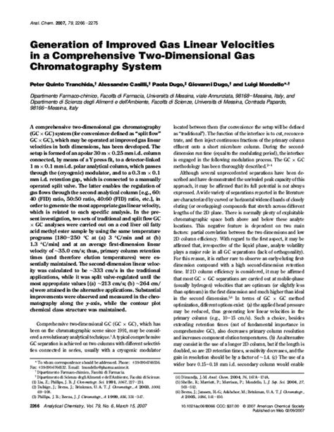 Pdf Generation Of Improved Gas Linear Velocities In A Comprehensive