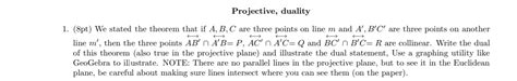 solved projective duality 8pt ﻿we stated the theorem that