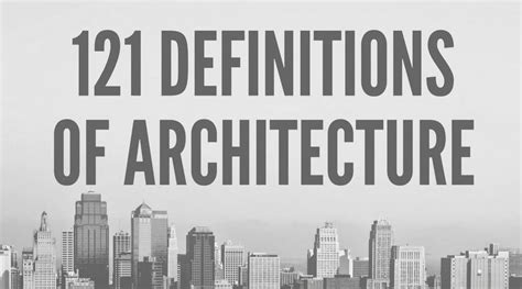Dr Essam Atwan On Linkedin 121 Definitions Of Architecture