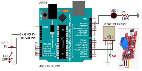 Linear Hall Sensor Arduino Kuman Keyestudio