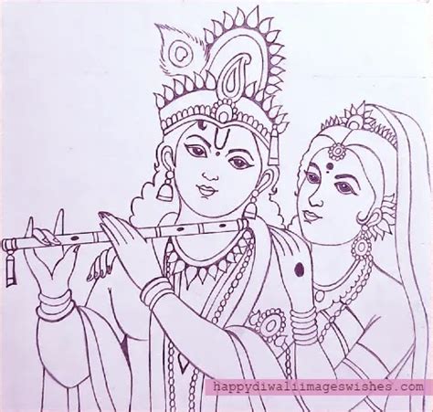 Easy Radha Krishna Drawing Images Easy Simple Radha Krishna Drawing