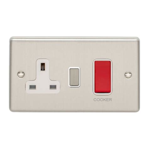 Eurolite Enhance 45A Switch Socket White Insert EN45ASWASSSW UKES