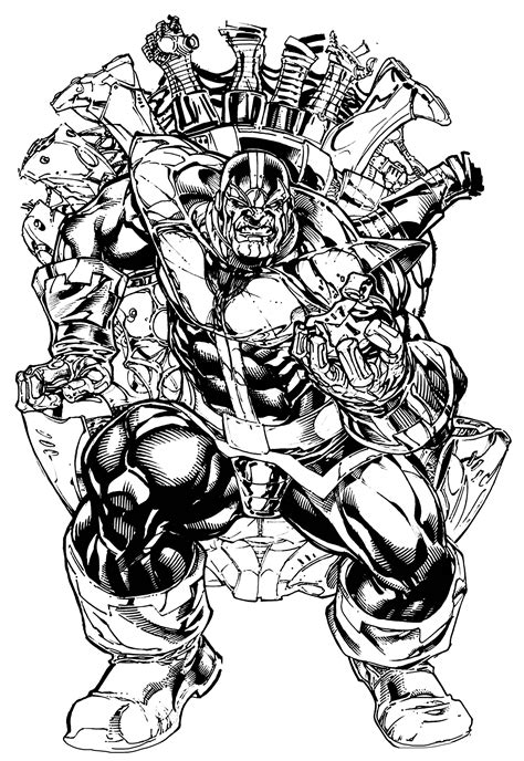 Thanos Marvel Book And Comic Coloring Pages For Adults