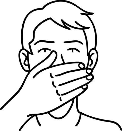 Silenced Person Line Art Representation Of Censorship And Suppression