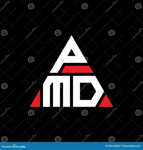 Pmd Triangle Letter Logo Design With Triangle Shape Pmd Triangle Logo