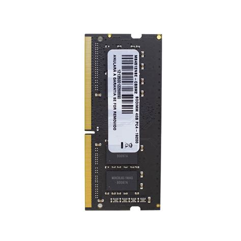 MEMÓRIA PARA NOTEBOOK MM424 SODIMM DDR4 4GB PC4 19200 MULTILASER