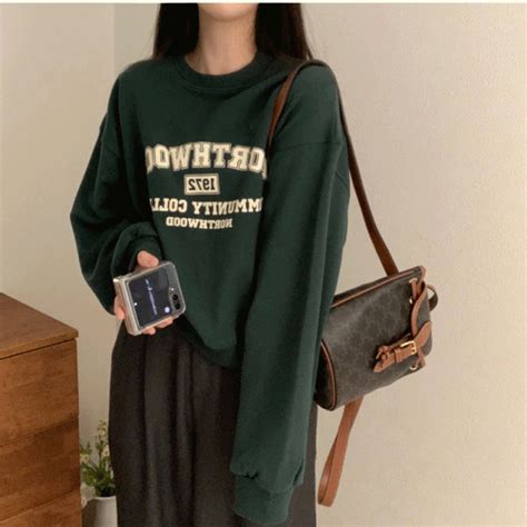 딥 프린팅 쭈리 맨투맨 2color 에이블리