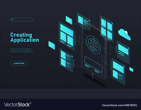 creating web application black poster royalty free vector