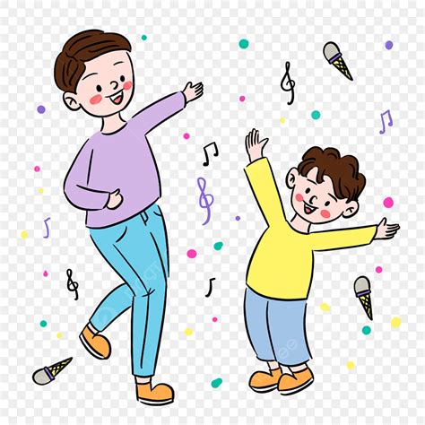Dibujos De Niños Cantando Ninos Cantando Juntos Variante Con Manos De