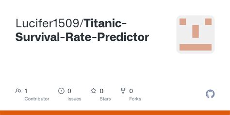 GitHub Lucifer1509 Titanic Survival Rate Predictor