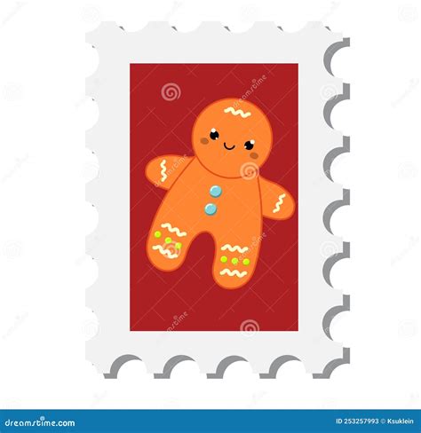 Chiristmas Postal Stamps New Year Postage Stamps With Cute Seasonal