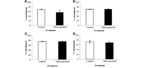 Adherence Abilities Of Control And Ultrasonicated Cells Of L Fermentum